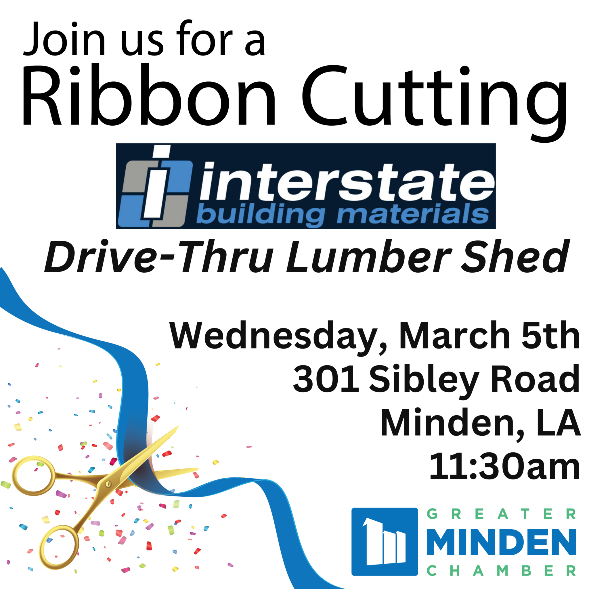 Ribbon Cutting for Interstate Building Materials New Drive-Thru Lumber ...